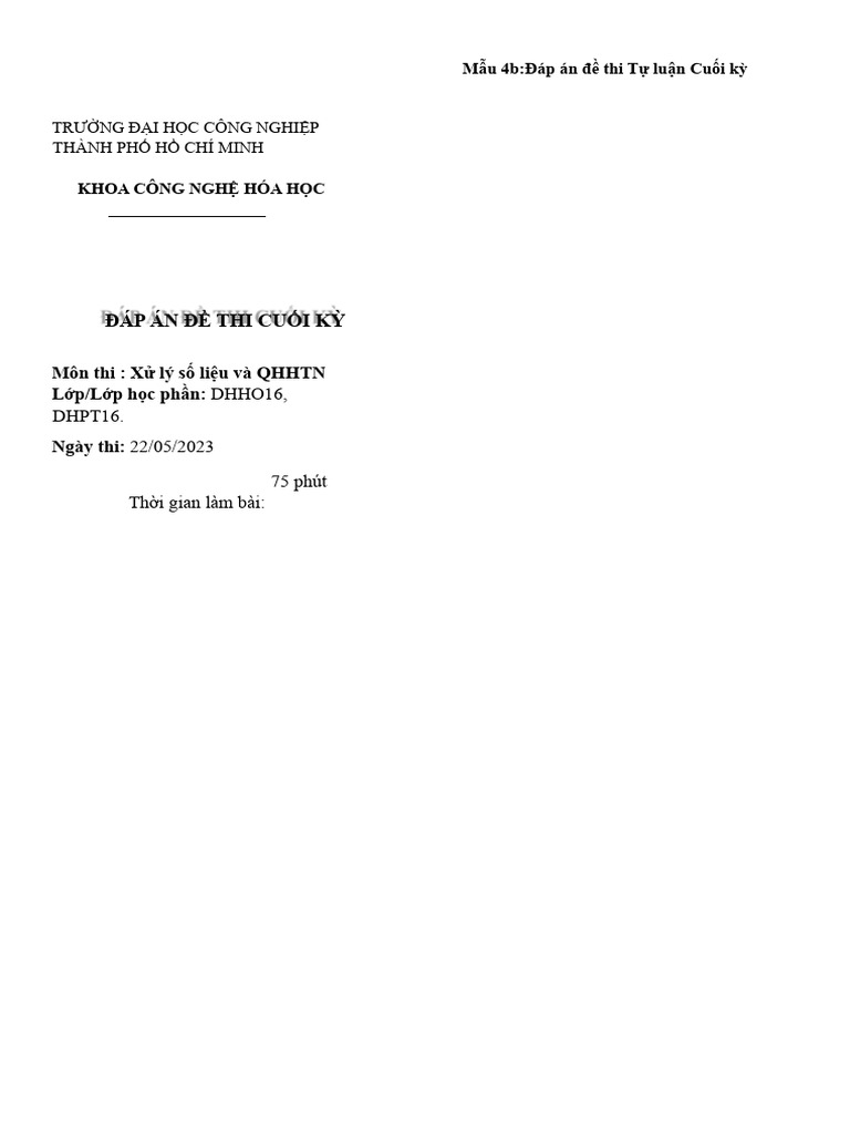 4b DA de Thi Chinh Thuc Cuoi Ky XLSL QHTN 2022 2023 dhK16 | PDF