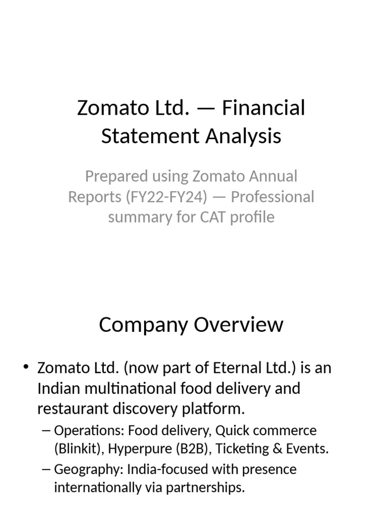 Zomato Financial Analysis FY22-FY24 | PDF | Balance Sheet | Economies