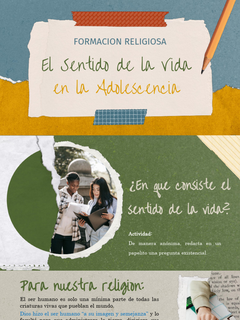 Misión y Sentido de la Vida Adolescente | PDF | Significado de la vida ...