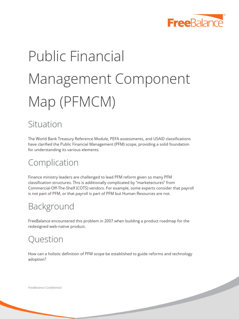 Public Financial Management Component Map PFMCM 1 | PDF | Policy | Budget