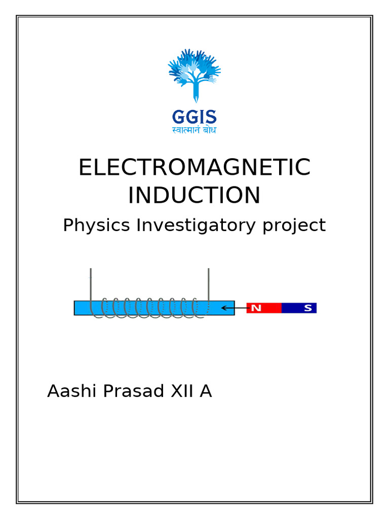Aashi Prasad PhysicsProject | PDF | Electromagnetic Induction | Inductor