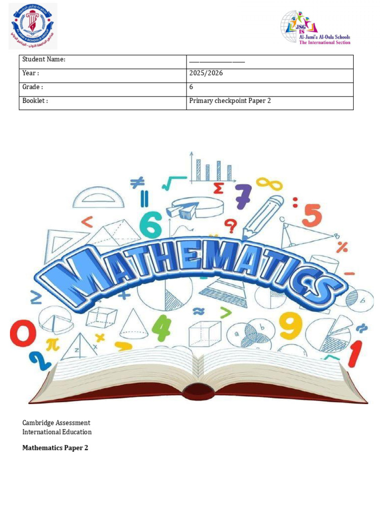 Cambridge Primary Math Checkpoint 2023 | PDF | Elementary Geometry ...