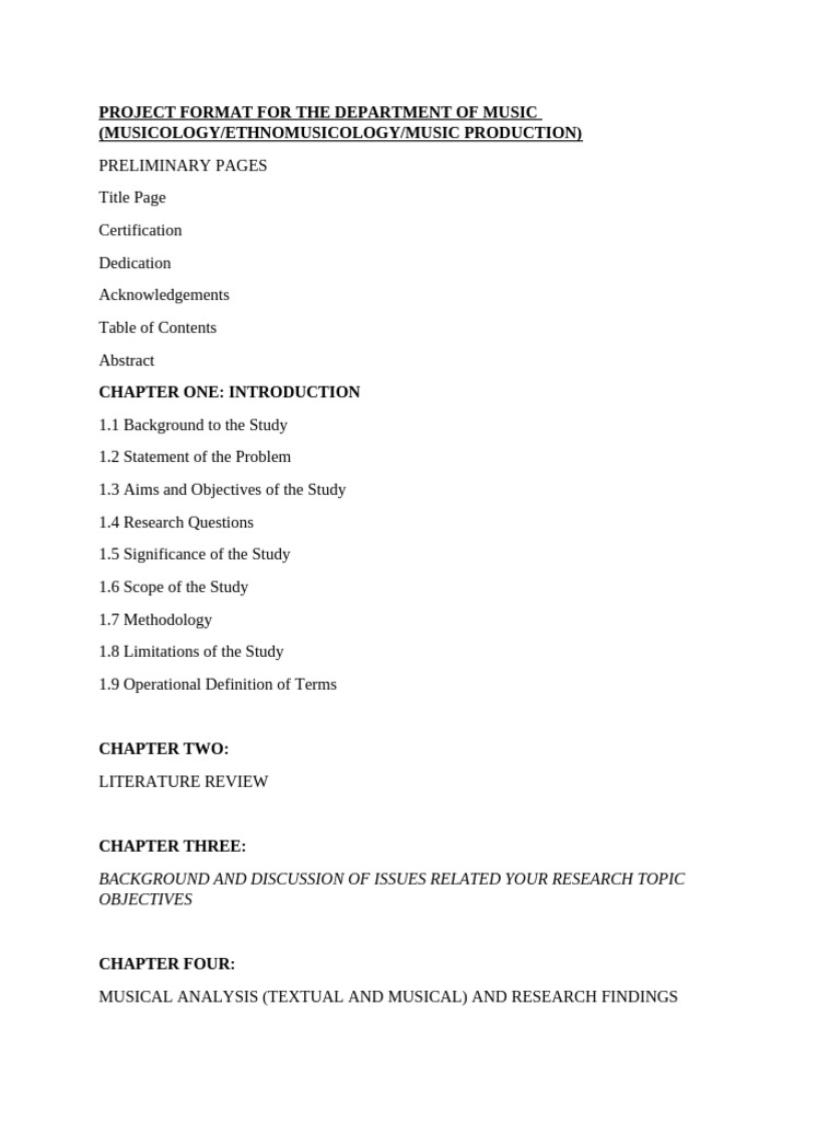 Project Format | PDF