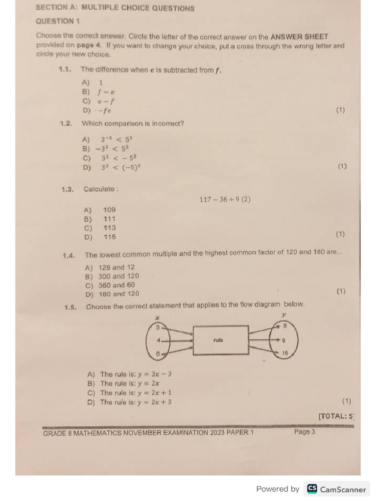 Maths p1 2023 | PDF