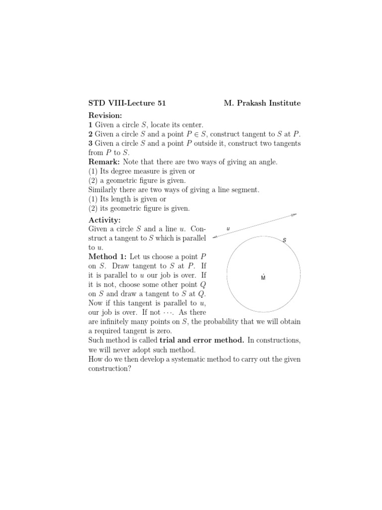 L51 | PDF | Perpendicular | Circle