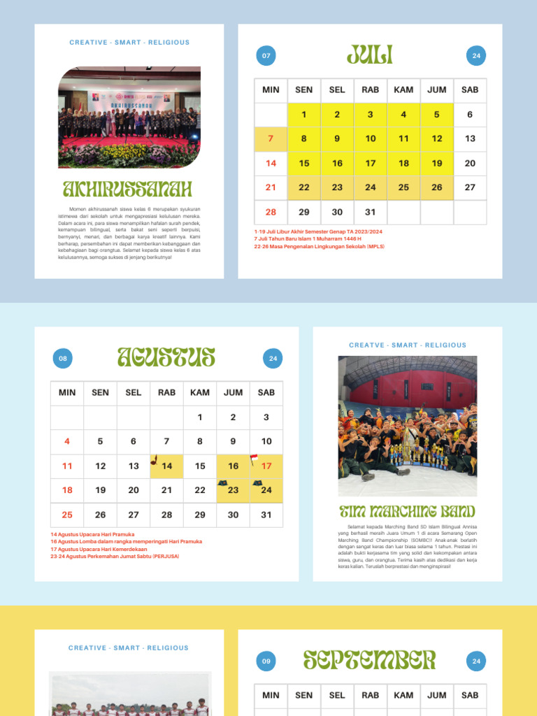 5 Kalender Pendidikan SDIB Annisa 2024 2025 (1) | PDF