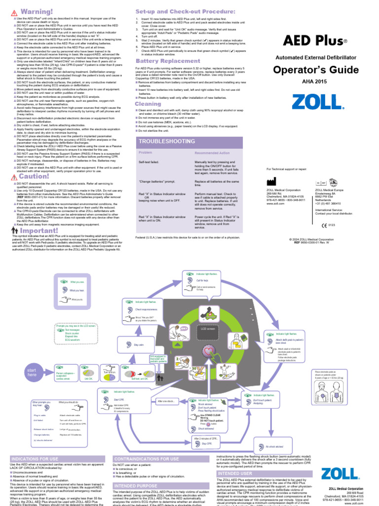 Zoll Aed Plus Manuals | PDF | Clinical Medicine | Cardiology