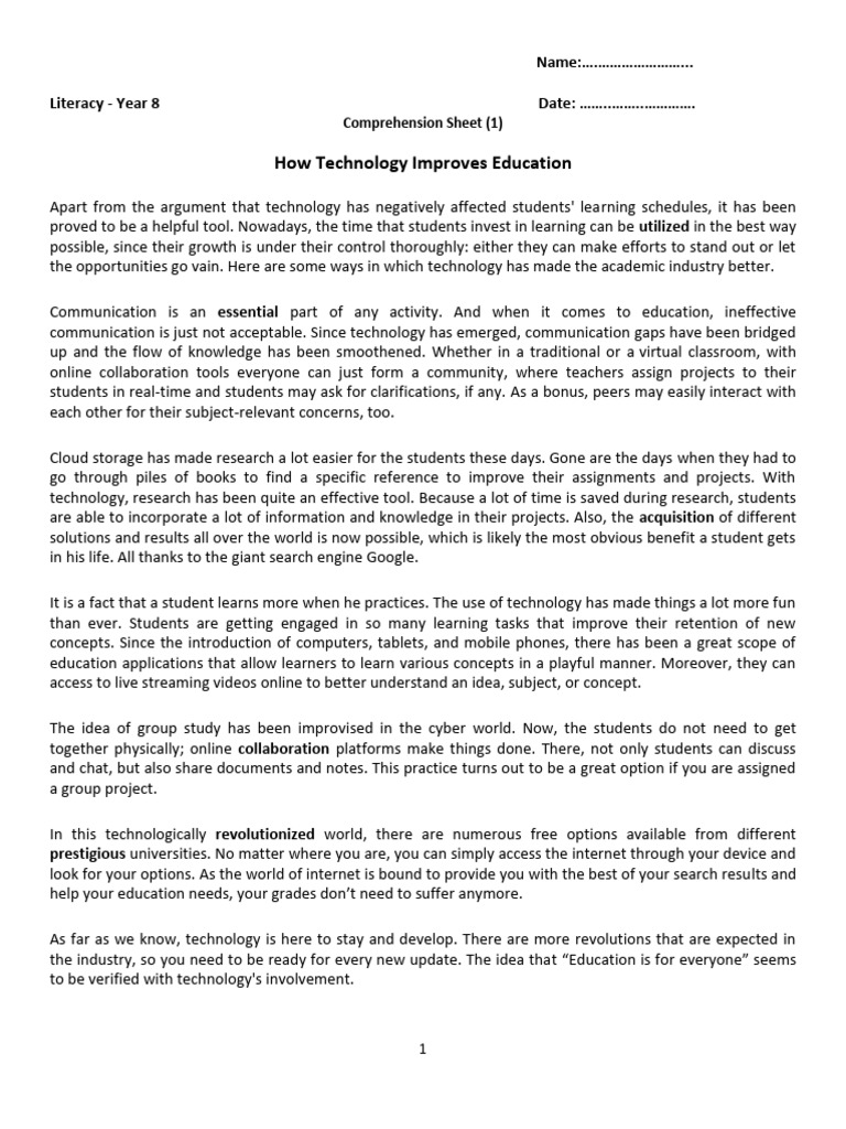 Technology's Impact on Education | PDF | Cognition | Human Communication