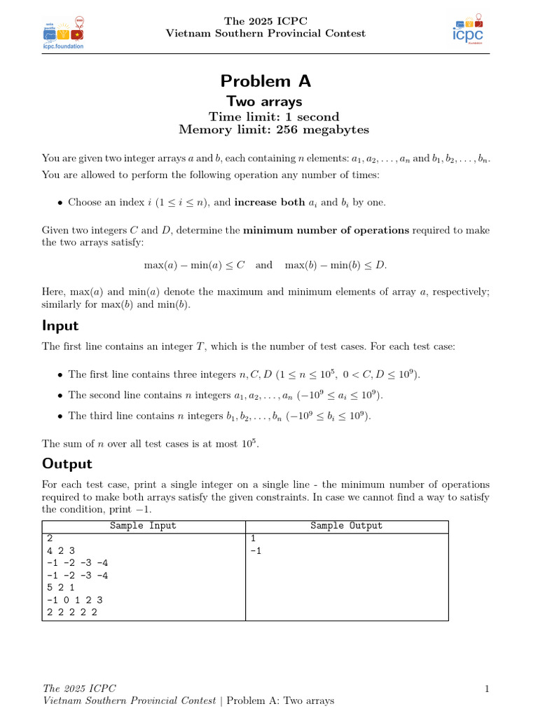 Prob Two Arrays | PDF