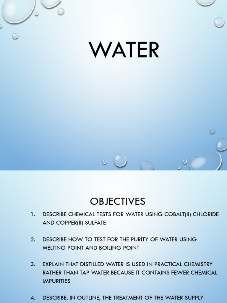Water Testing and Purity Methods | PDF