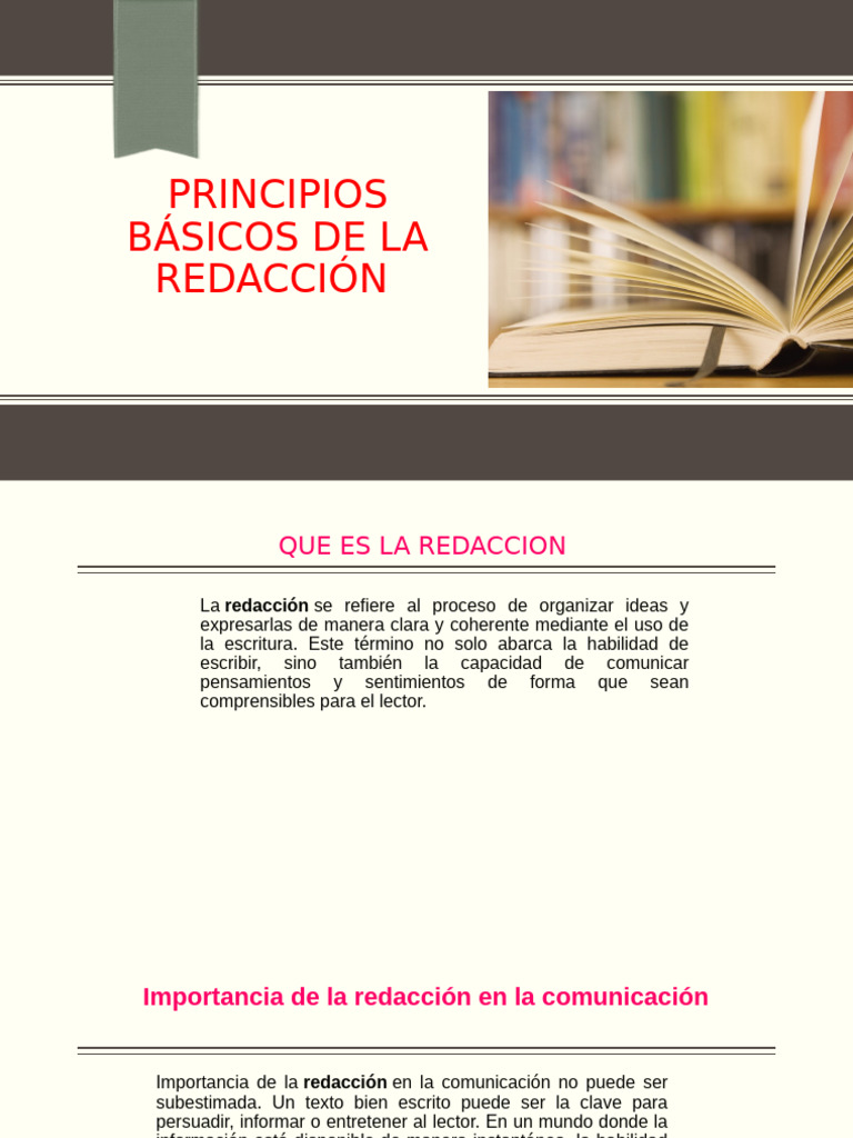 PRINCIPIOS_BÁSICOS_DE_LA_REDACCIÓN[1] | PDF | Comunicación | Escritores