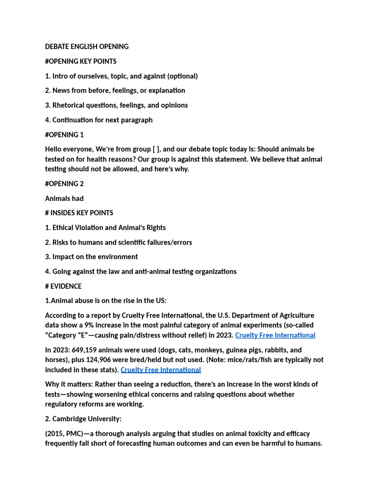Arguments Against Animal Testing | PDF | Animal Testing | Experiment