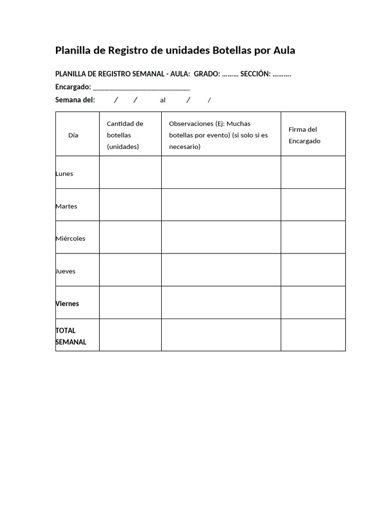 Ficha de Llenado | PDF