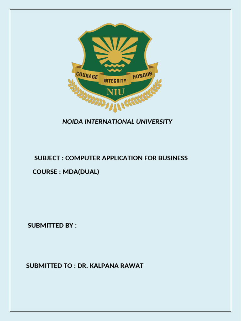 Computer Applications for Business MDA | PDF