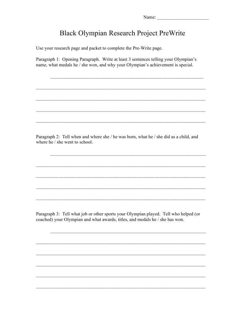 Olympian Research Prewrite | PDF | Career & Growth