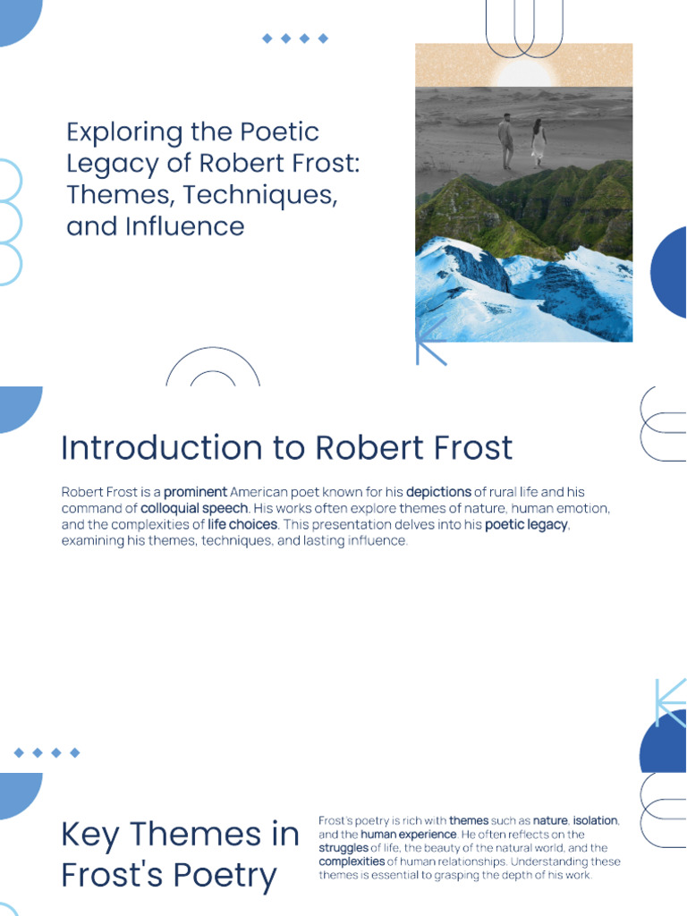 Slidesgo Exploring The Poetic Legacy of Robert Frost Themes Techniques ...