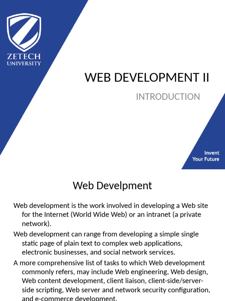 Introduction To Web Development | PDF | Web Development | World Wide Web