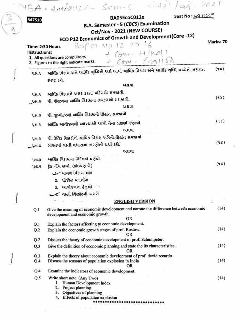 BA Sem 6 Economics 2021 | PDF | Economics | Course Credit
