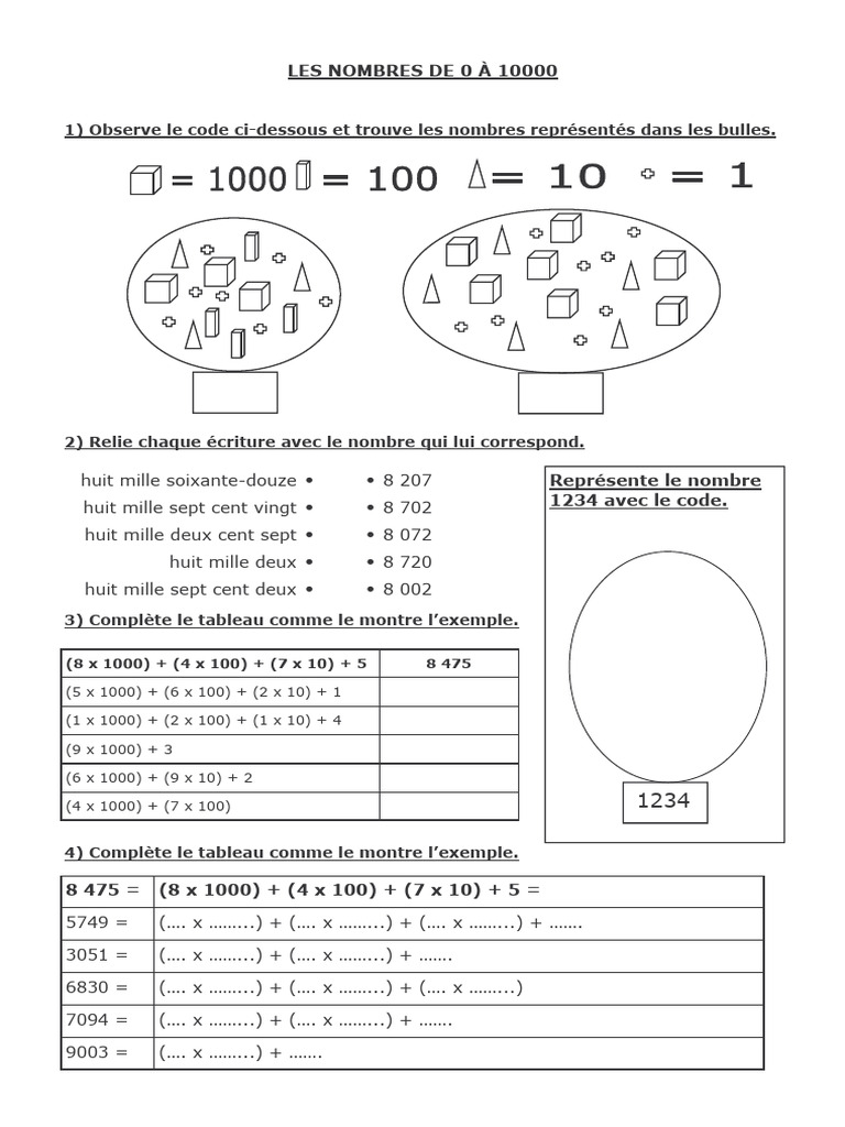 Nombres Jusqu'à 9999 | PDF