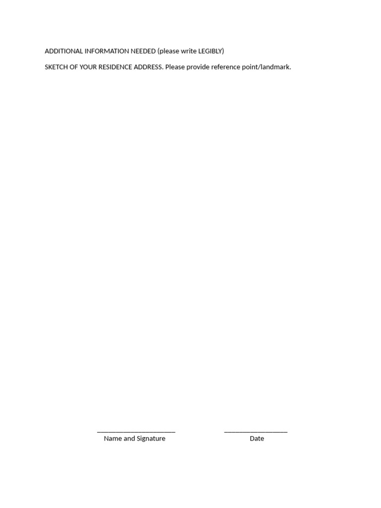 Sketch of Your Residence | PDF