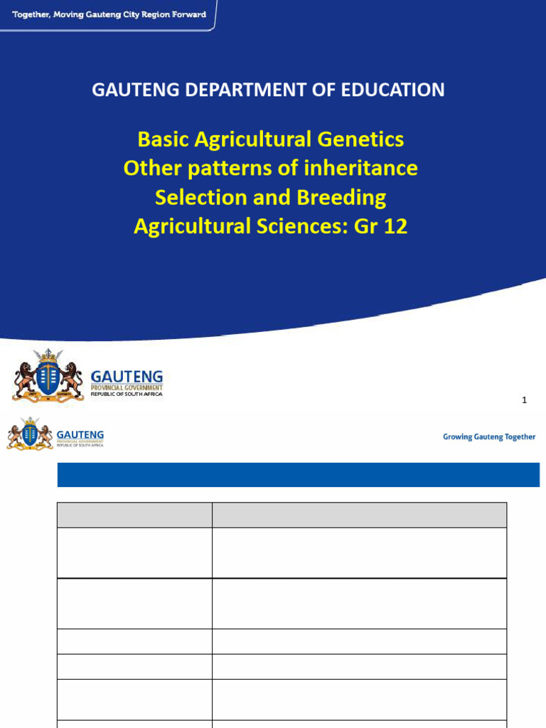 Genetics GR 12 Other Patterns of Inheritance-1 | PDF | Dominance ...