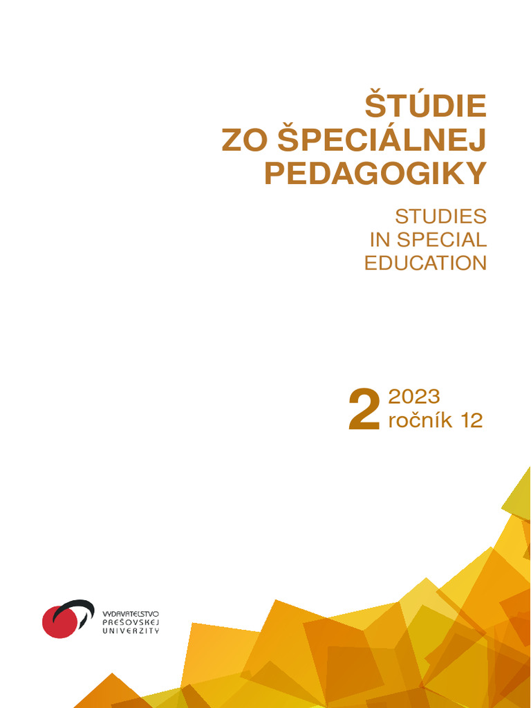 Studies in Special Education 2023, Vol. 12, N. 2 | PDF
