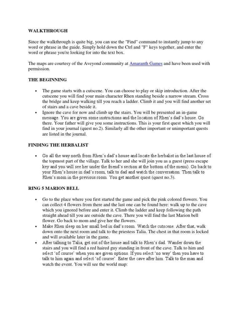 WALKTHROUGH Aveyond 1 | PDF | Vampires | Leisure