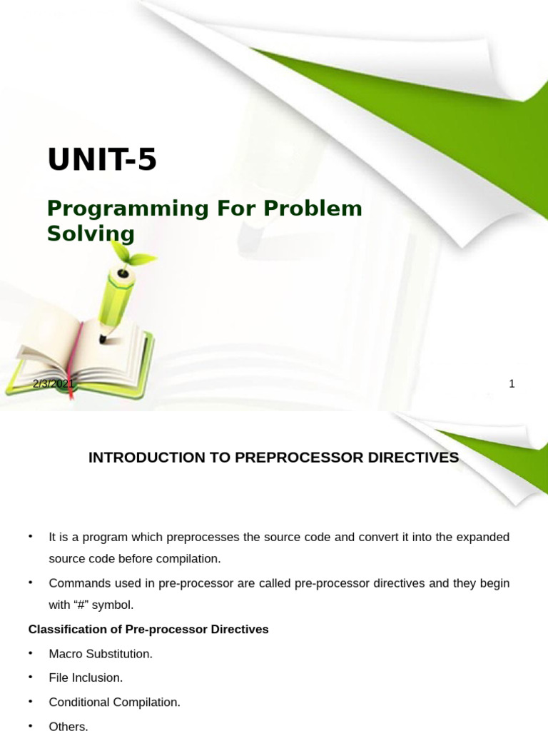 PPS Unit-5 | PDF | Computer File | Pointer (Computer Programming)