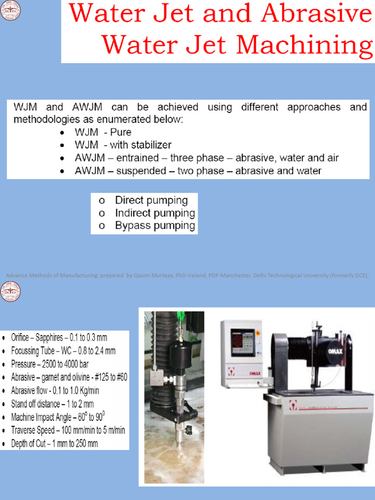 Advance Machine 7 AWJM | PDF