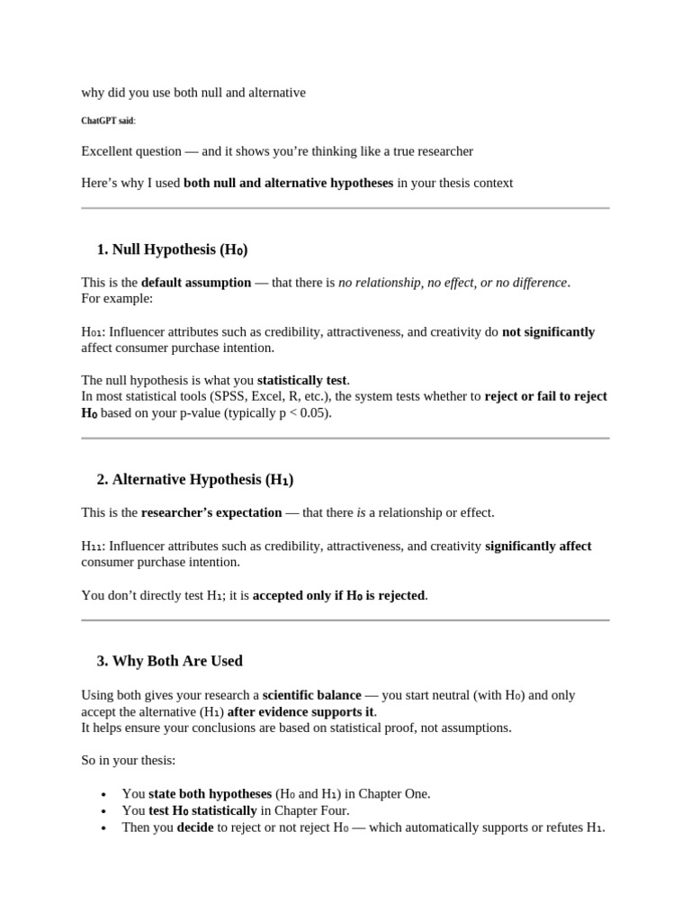 Understanding Hypothesis | PDF