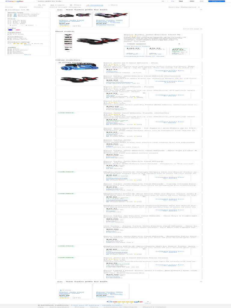 Turbo Jetts For Kids - Google Shopping | PDF | Motor Vehicle