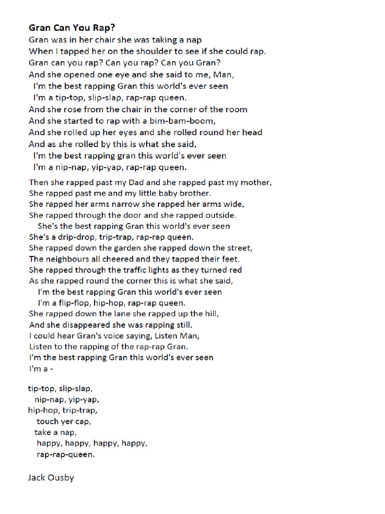 Gran Can You Rap | PDF