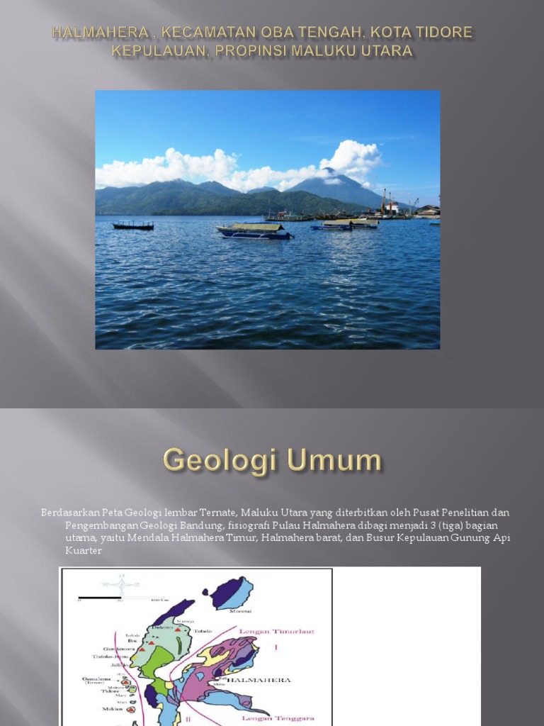 HALMAHERA, Kecamatan Oba Tengah, Kota Tidore | PDF