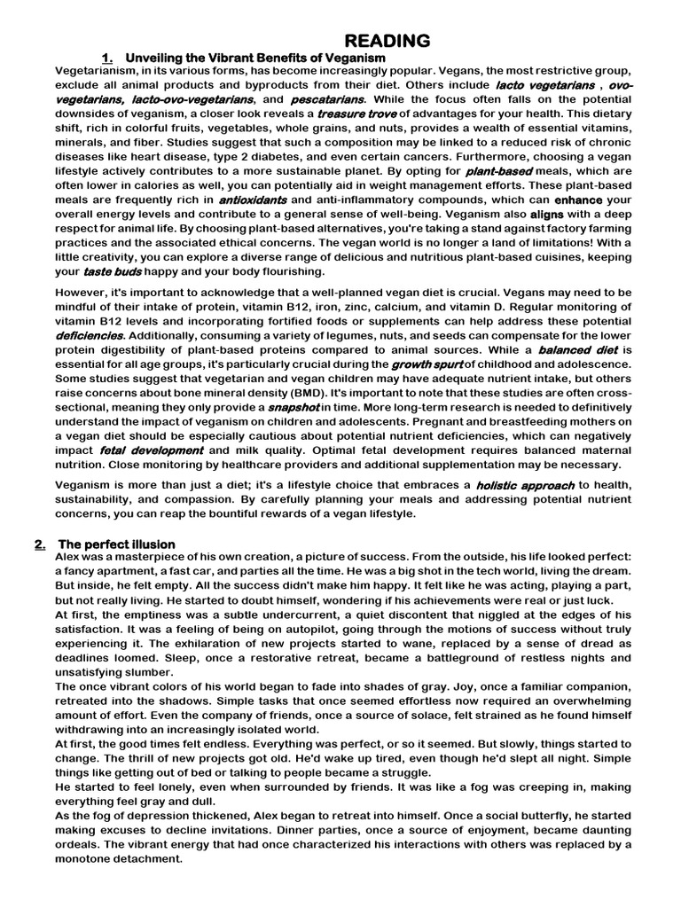 Texts | PDF | Veganism | Diet (Nutrition)
