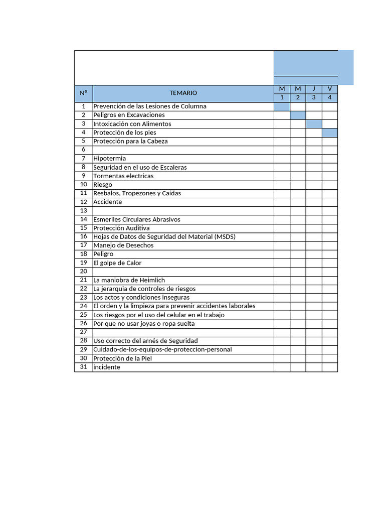 Formato Registro de Charla Chorrillos | PDF