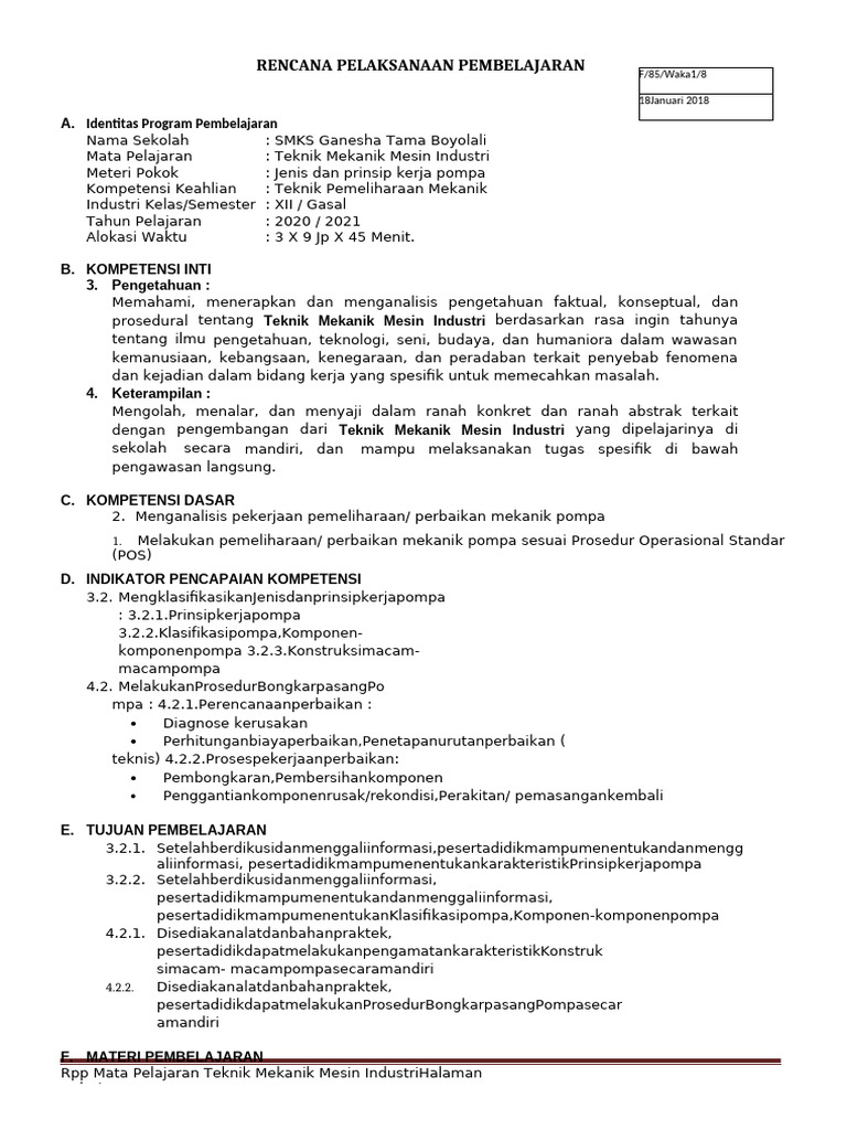 RPP 3.12 pompa | PDF