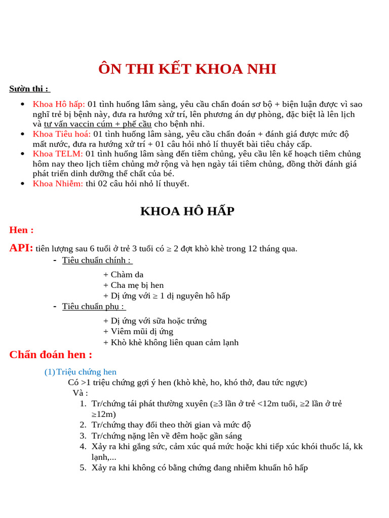 O%CC%82N THI KE%CC%82%CC%81T KHOA NHI | PDF