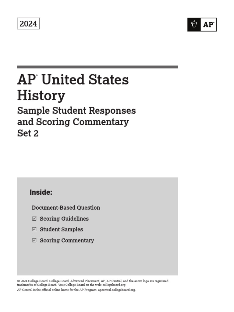 AP US History 2024 Scoring Guidelines | PDF | Internment Of Japanese ...