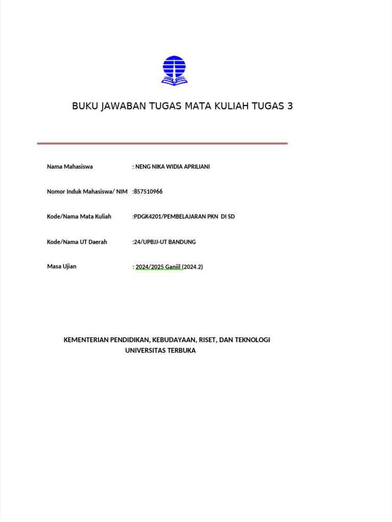 TMK 3 PEMBELAJARAN PKN DI SD | PDF