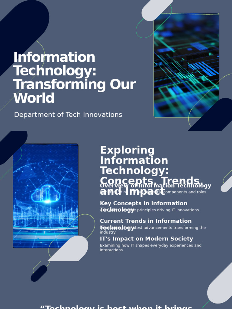 Presentation-Information-Technology-Transforming-Our-World | PDF | Information | Information ...