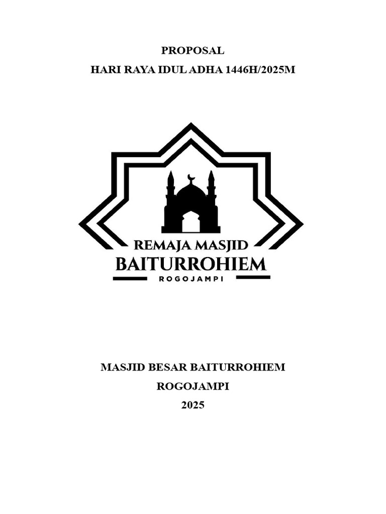 Proposal Hari Raya Idul Adha 2025 | PDF