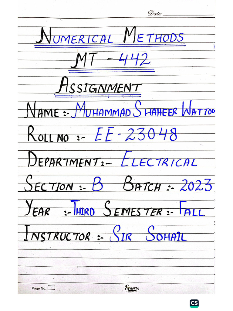 Nm Assignment | PDF