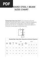 Standard Steel I-Beam Sizes Chart | PDF | Structural Steel | Iron