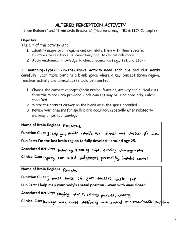 Open Folder Altered Perception (Mam Montalbo) | PDF | Brain | Traumatic ...