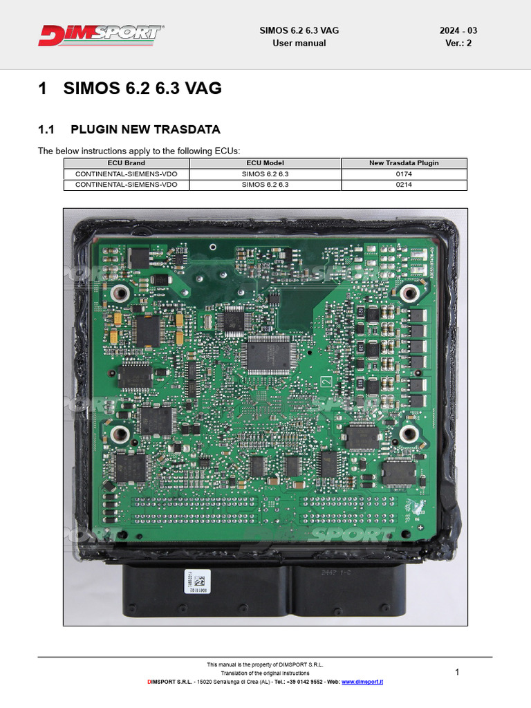 Simos 6.2 6.3 VAG Pinout-Dimsport-Open-Mode | PDF | Electrical ...
