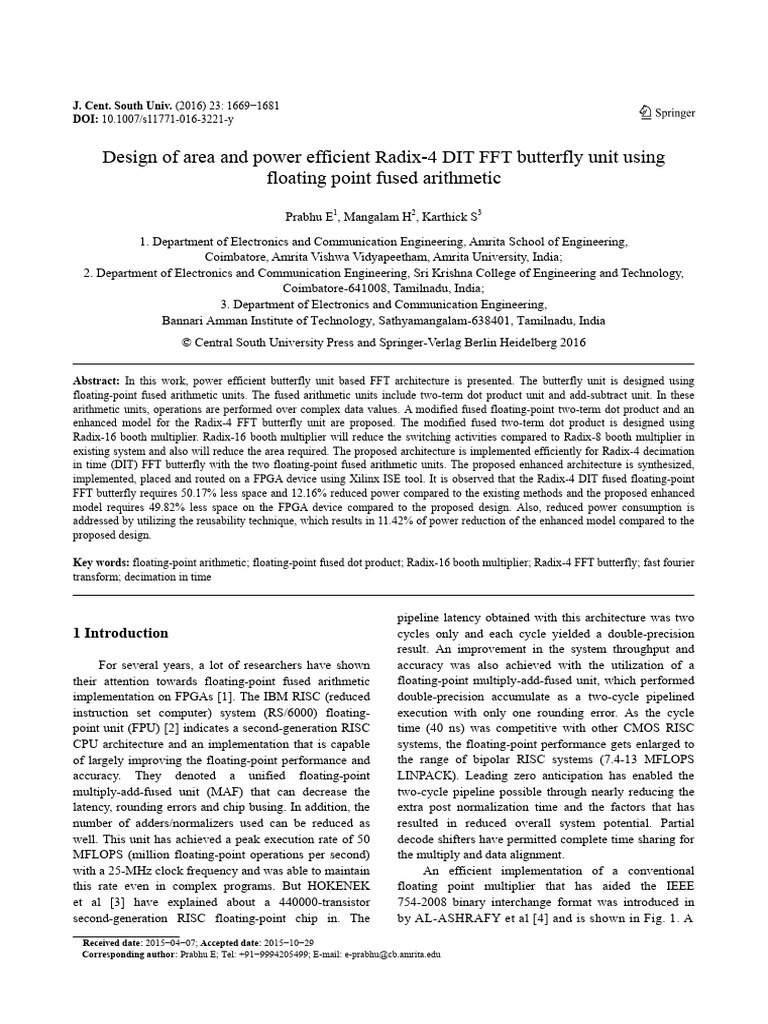 EP_2016_1 | PDF | Fast Fourier Transform | Digital Signal Processing