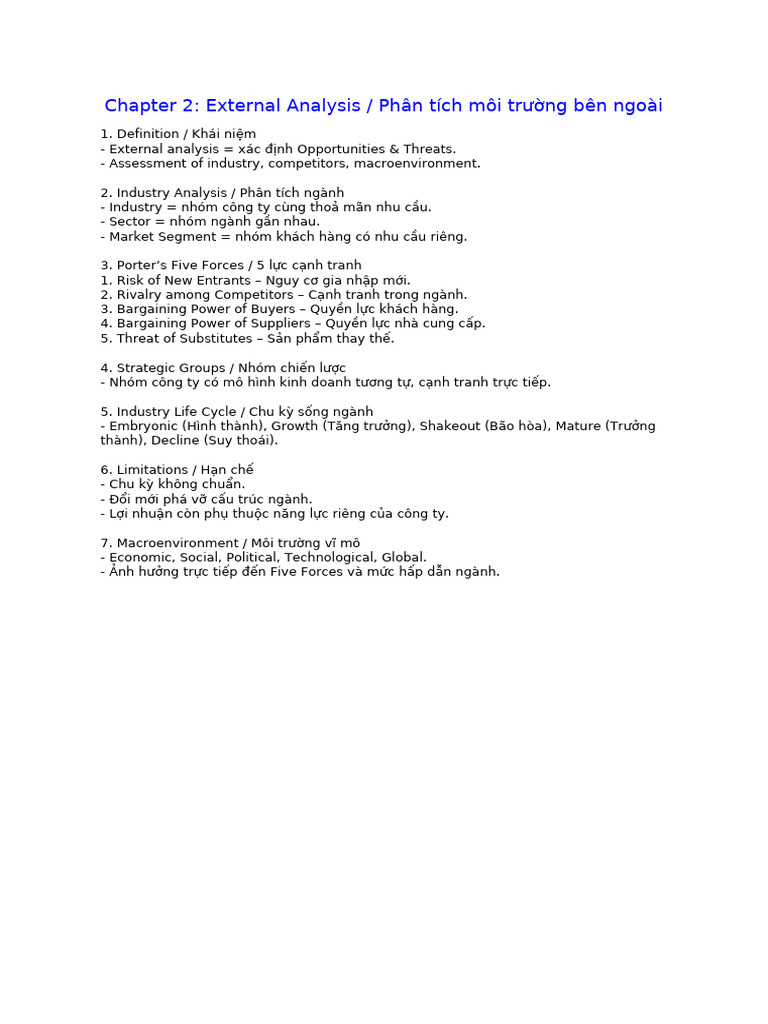 External Analysis Summary Unicode | PDF