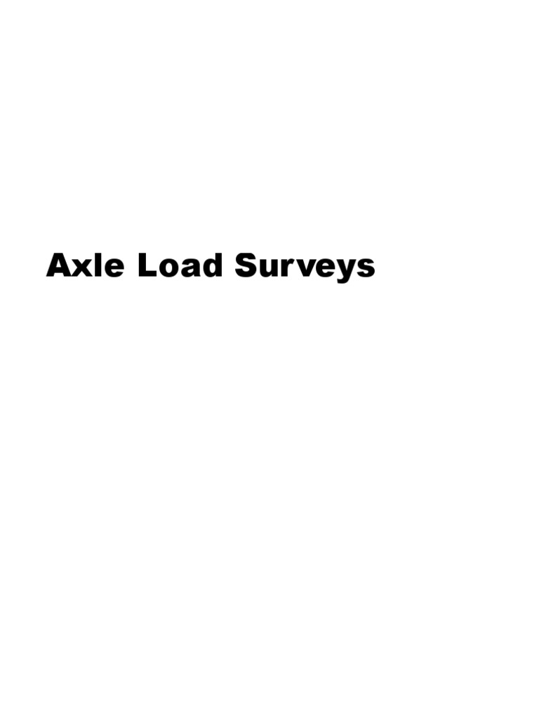 Axle Load Survey Guidelines Botswana | PDF | Road Surface | Road