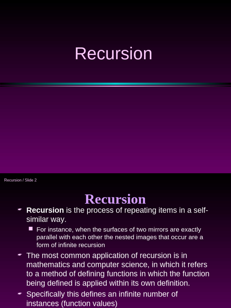 Understanding Recursion in Programming | PDF | Recursion | Function ...