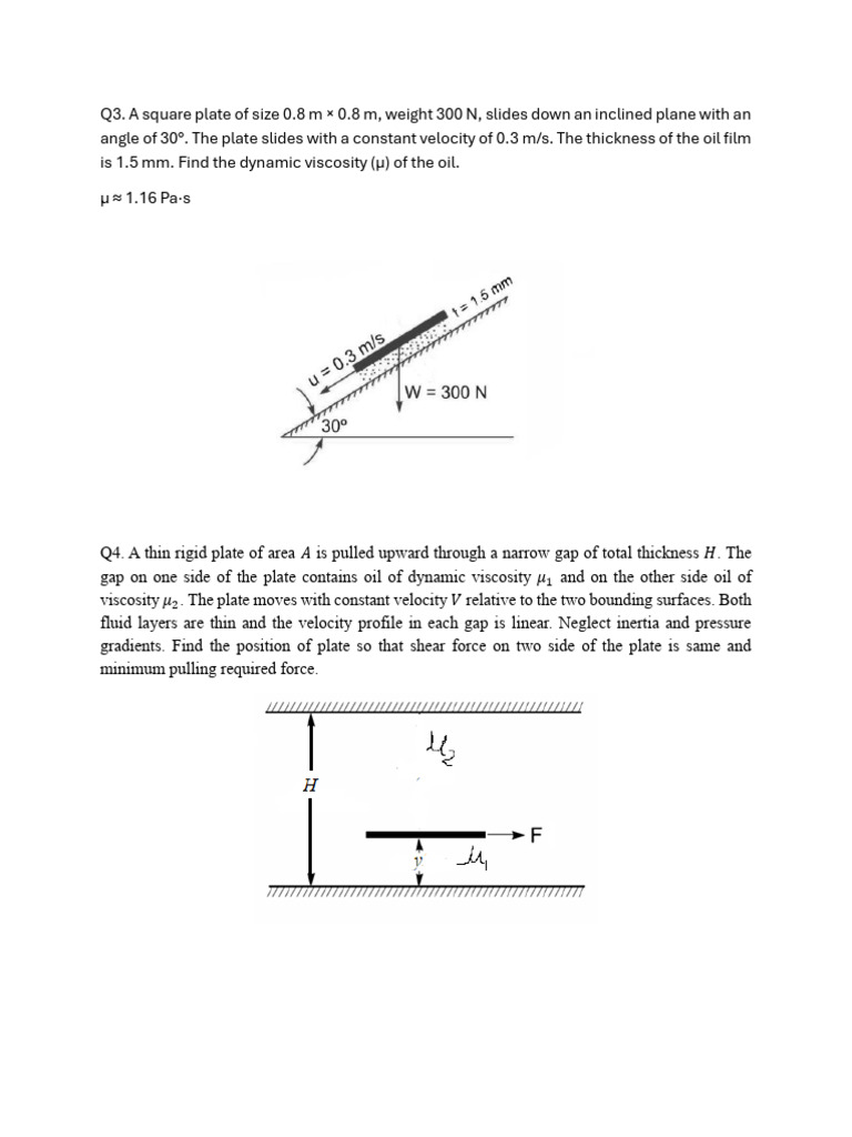 Problem Viscosity | PDF